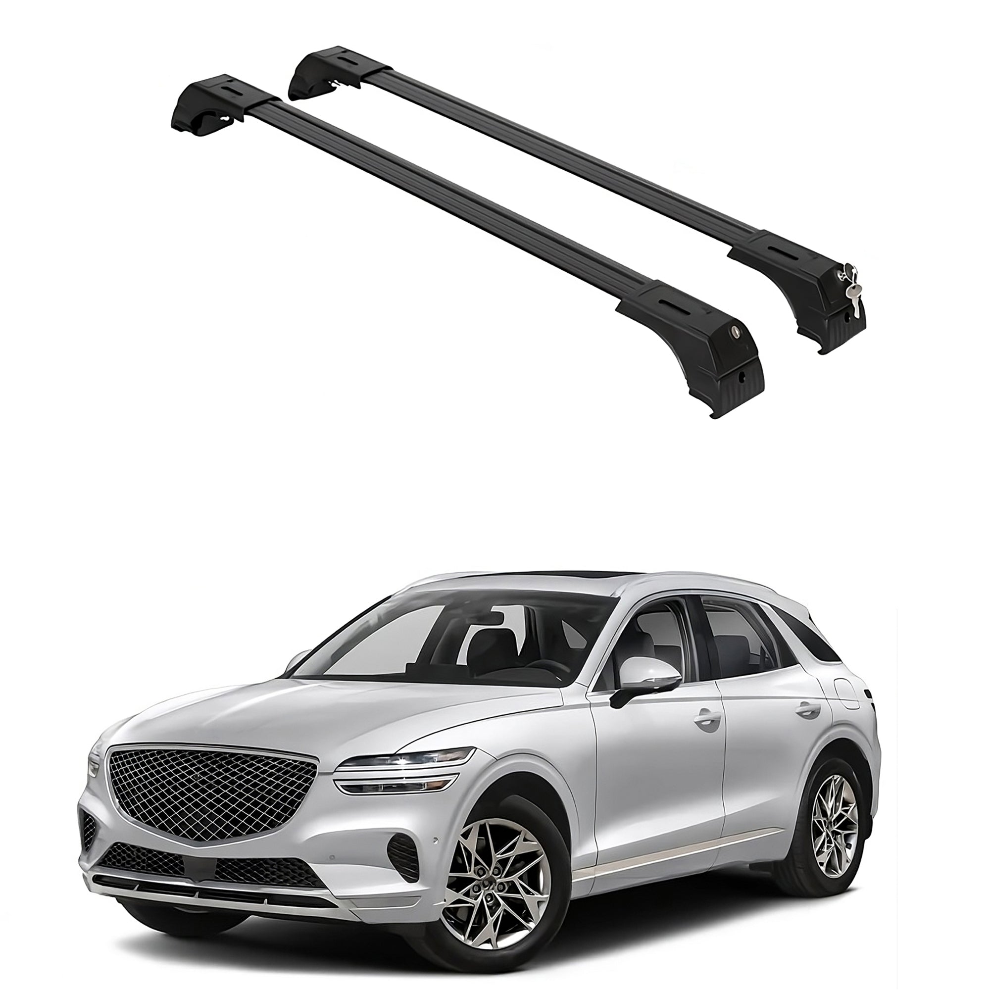2022-2026 Genesis GV70 Roof Rack Cross Bars - Erkul w/ Factory Rails ...