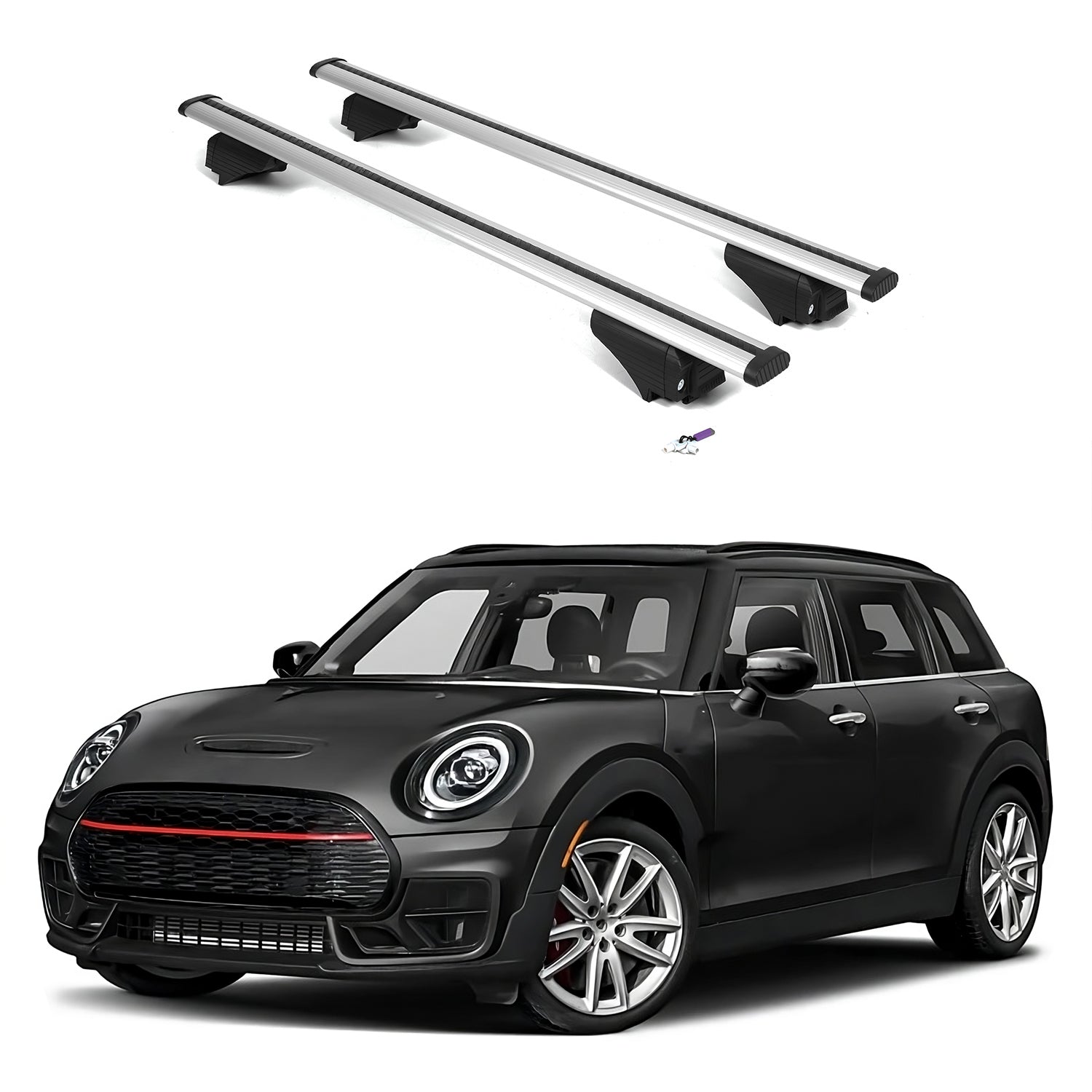 ERKUL Roof Rack Cross Bars for Mini Cooper Clubman 2016-2024 - Silver ...