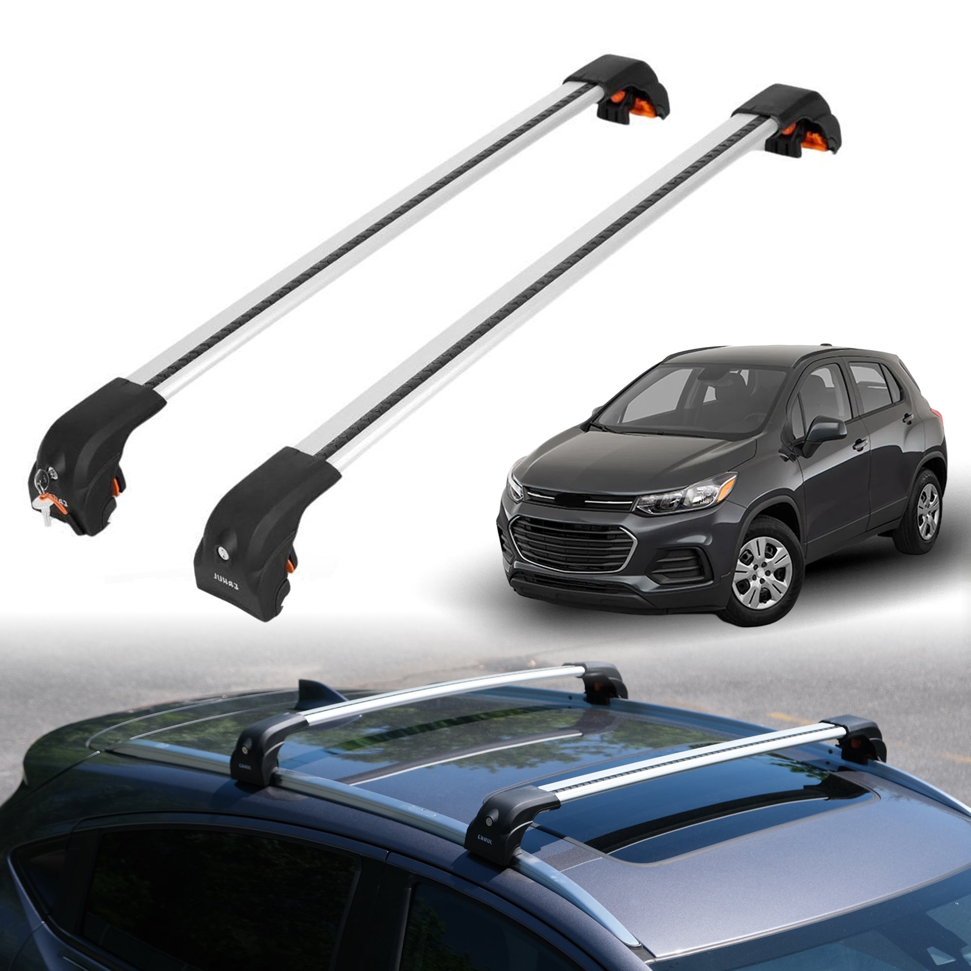 Erkul 220 LBS Heavy Duty Roof Rack Crossbars for Chevrolet Trax 2013 ...